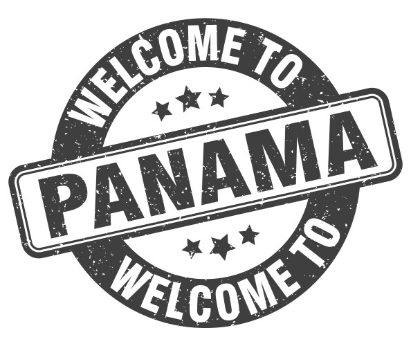 Welcome to panama stamp round sign Royalty Free Vector Image
