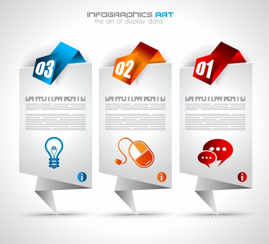 Set of geometric abstract shape infographic Vector Image