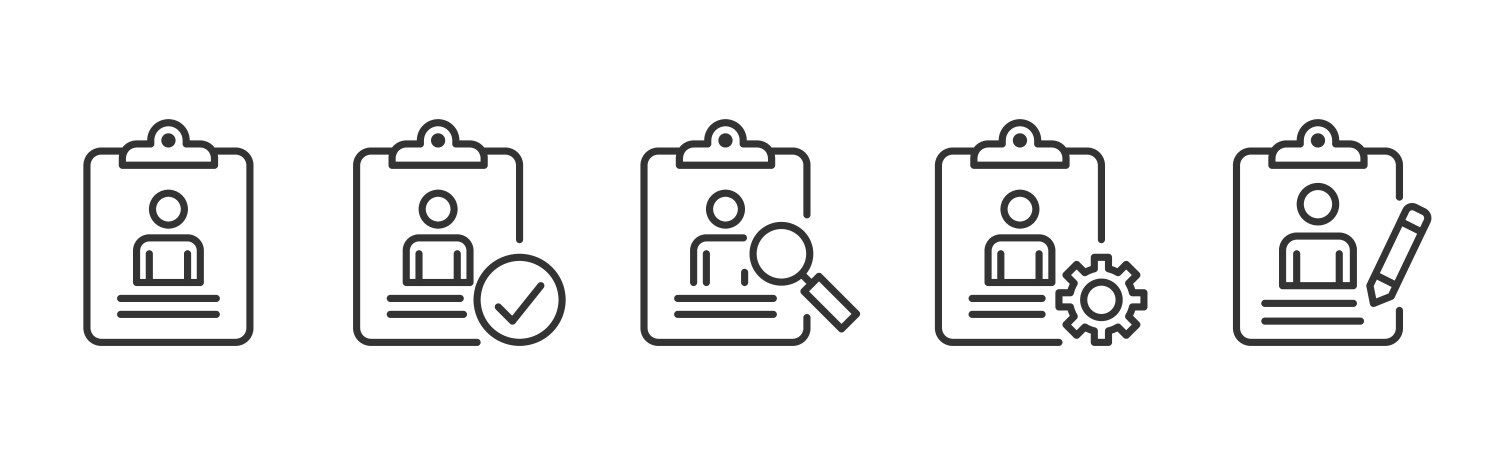 Personal assessment action plan icon with black Vector Image