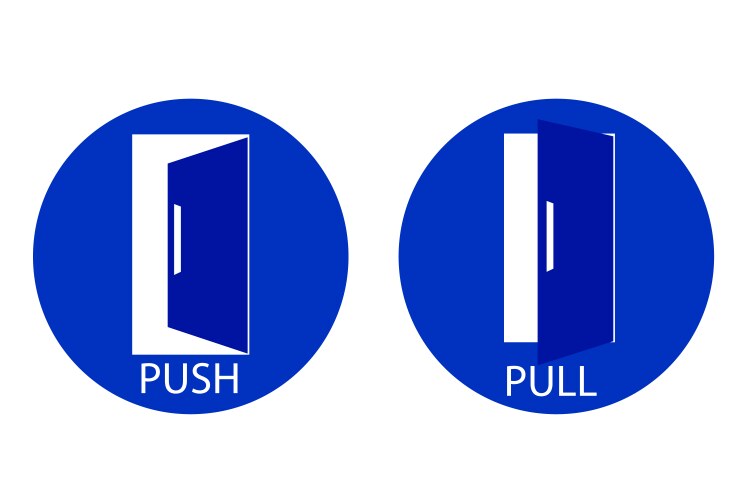 Pull Push Door Sign Vector Images (over 150)