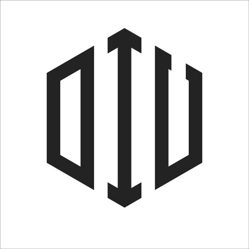 Das logo design initial letter monogram Royalty Free Vector