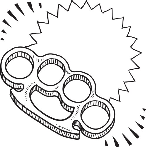 Brass knuckles Royalty Free Vector Image - VectorStock