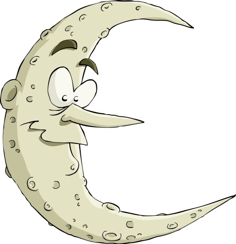 Full moon cartoon Royalty Free Vector Image - VectorStock