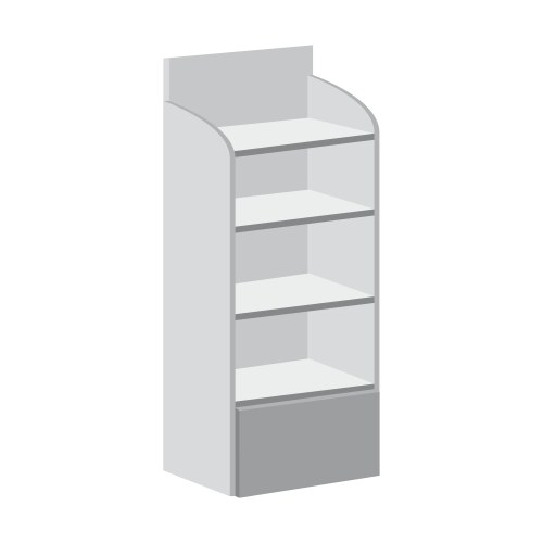 Store shelf rack display mockup 3d supermarket Vector Image