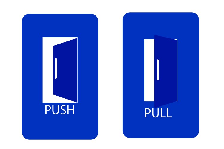 Pull Push Door Sign Vector Images (over 140)