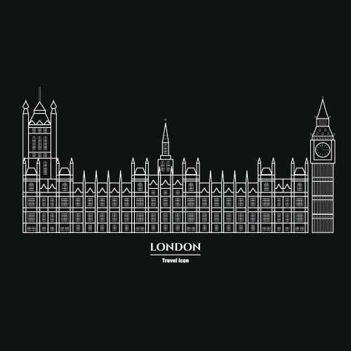 Westminster abbey icon 1 Royalty Free Vector Image
