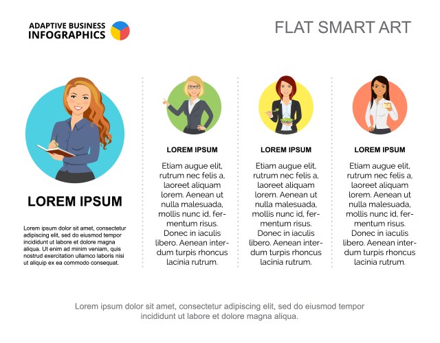 Numbers four points slide template Royalty Free Vector Image