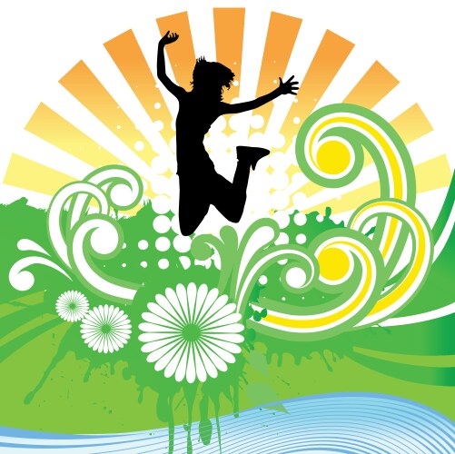 Girl texture with abstract flowers Royalty Free Vector Image