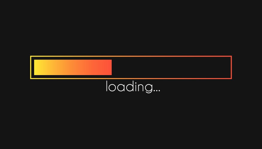 Load bar progress gradient download interface Vector Image