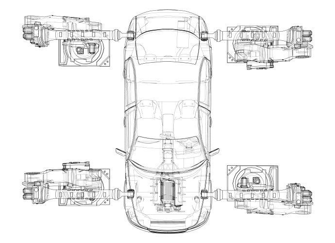 Assembly motor vehicle Royalty Free Vector Image
