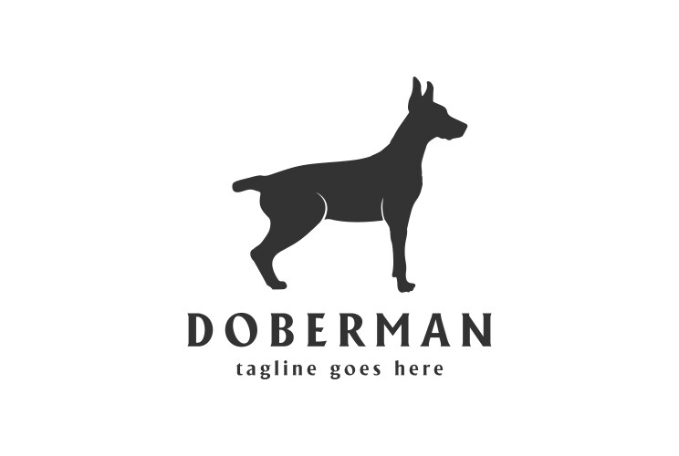 Doberman logo Royalty Free Vector Image - VectorStock