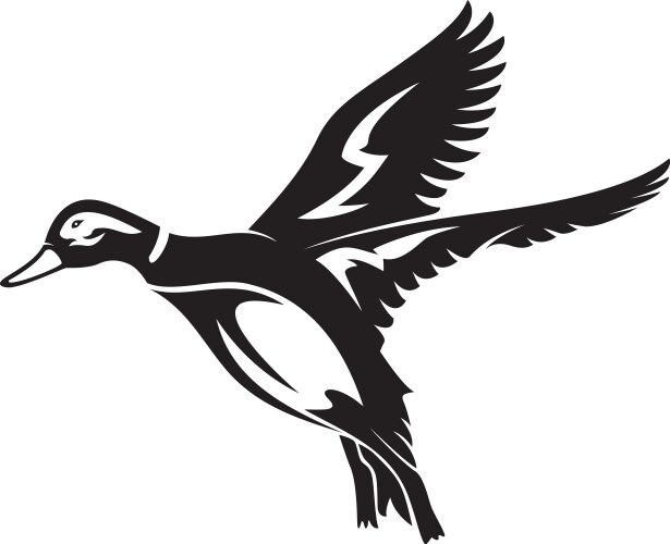 Duck hunting template Royalty Free Vector Image