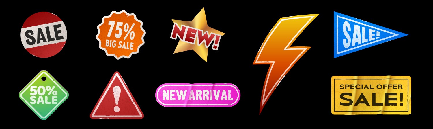 Grunge sticker old tape rectangle label Royalty Free Vector