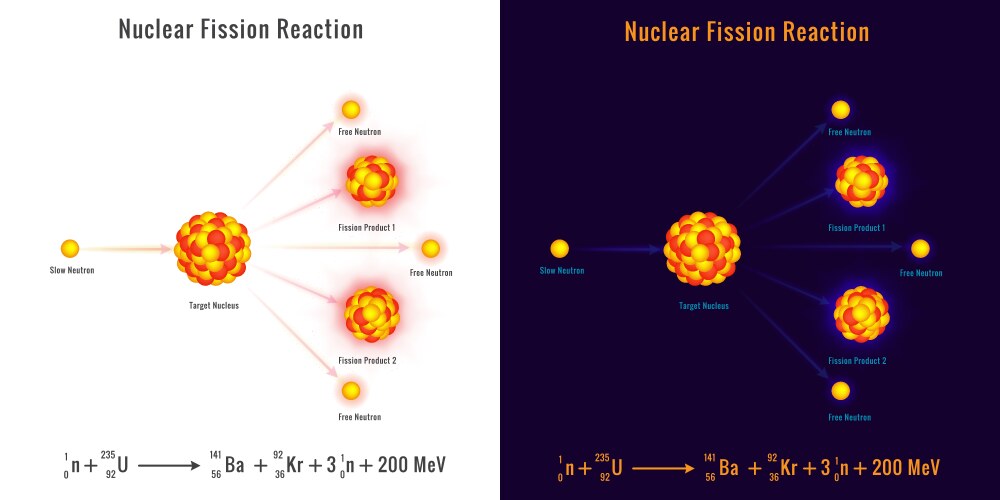 Nuclear fission Royalty Free Vector Image - VectorStock