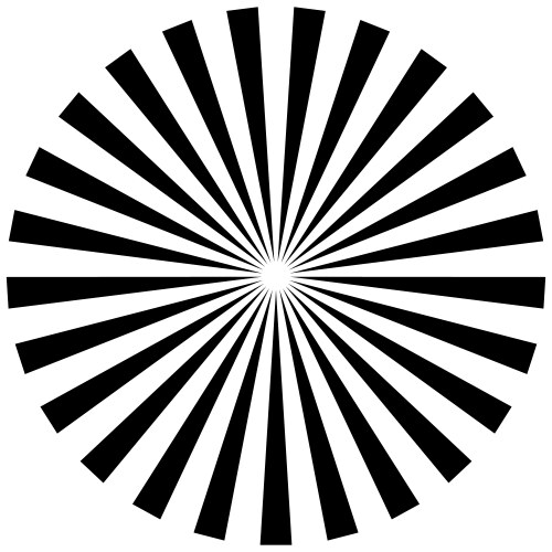 Circle with radial rays icon simple style Vector Image