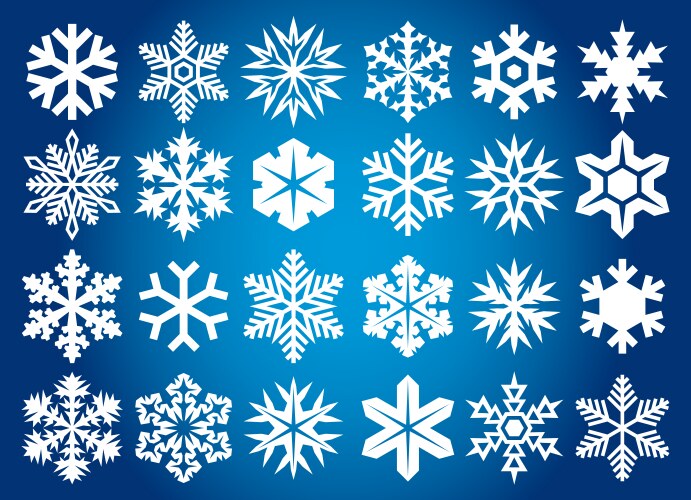 Winter Snowflake Collection Royalty Free Vector Image