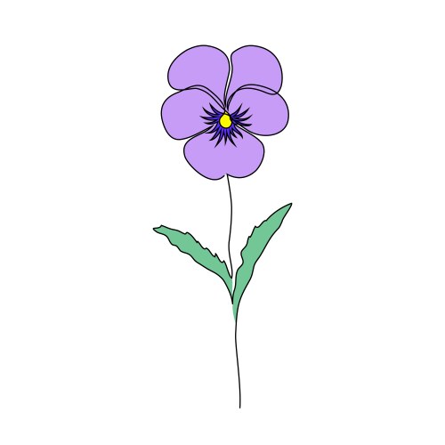 Violet flower Royalty Free Vector Image - VectorStock