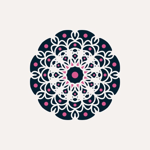 Arabic mosaic geometric emblem Royalty Free Vector Image