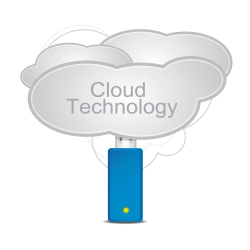 Cloud server maintenance technology infographic Vector Image