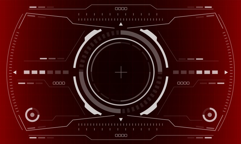 Hud sci-fi interface screen view white hexagon Vector Image