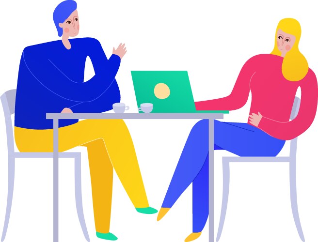 Cafe flat Royalty Free Vector Image - VectorStock