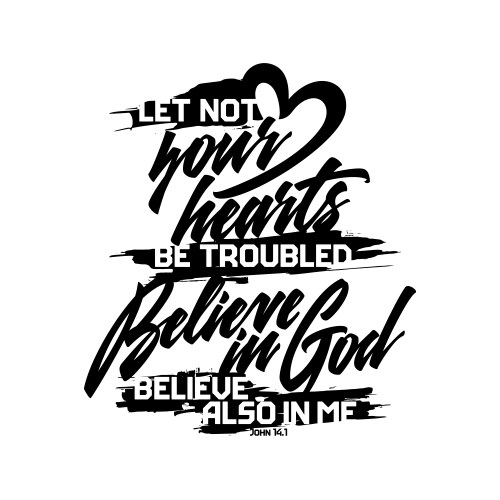 Bible verse made hand lettering give all your Vector Image