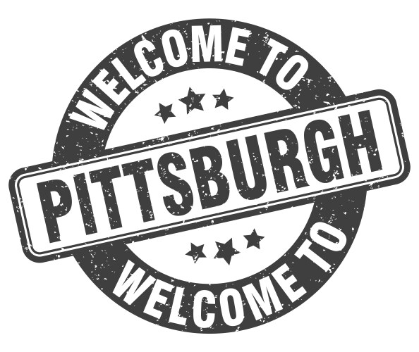 Welcome to pittsburgh stamp round sign Royalty Free Vector