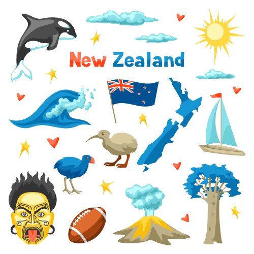 Administrative map wellington new zealand Vector Image