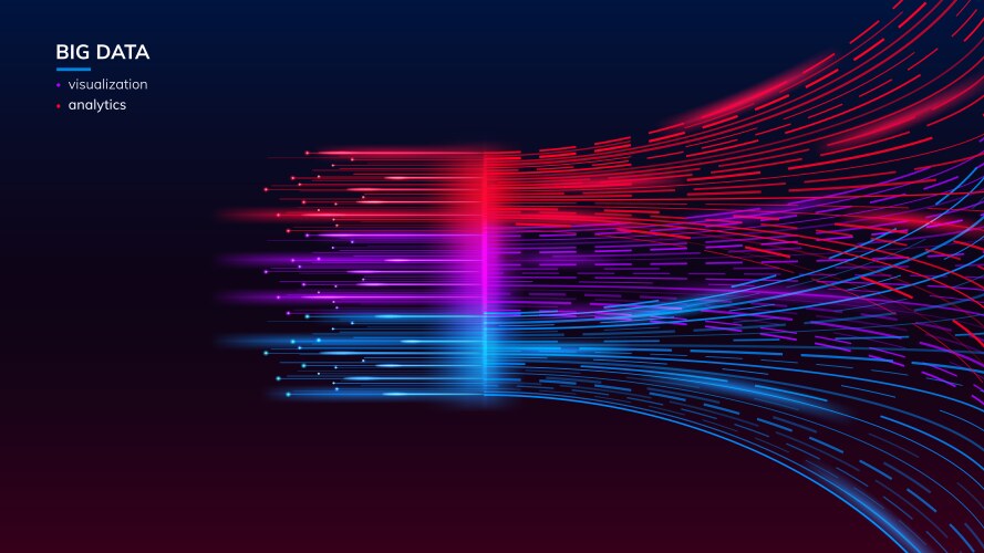 Big data or bigdata visualization background Vector Image