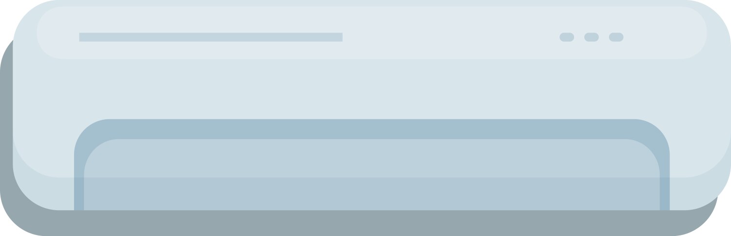 Wall mounted air conditioner cooling a room Vector Image