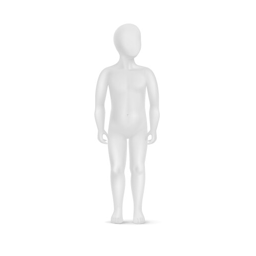 Child mannequin isolated on white Royalty Free Vector Image