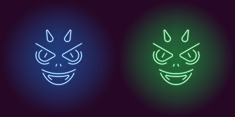 Neon Light Devil Vector Images (over 480)