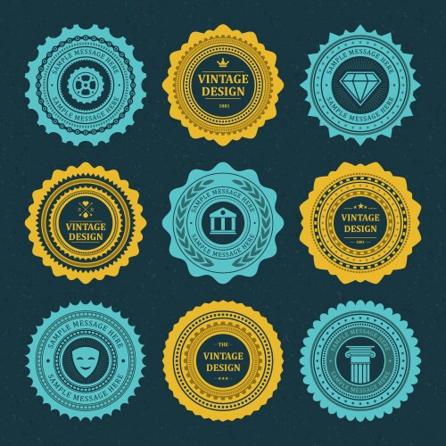Vintage stickers and labels Royalty Free Vector Image