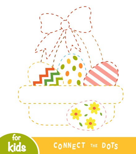 Connect the dots game for children easter rabbit Vector Image