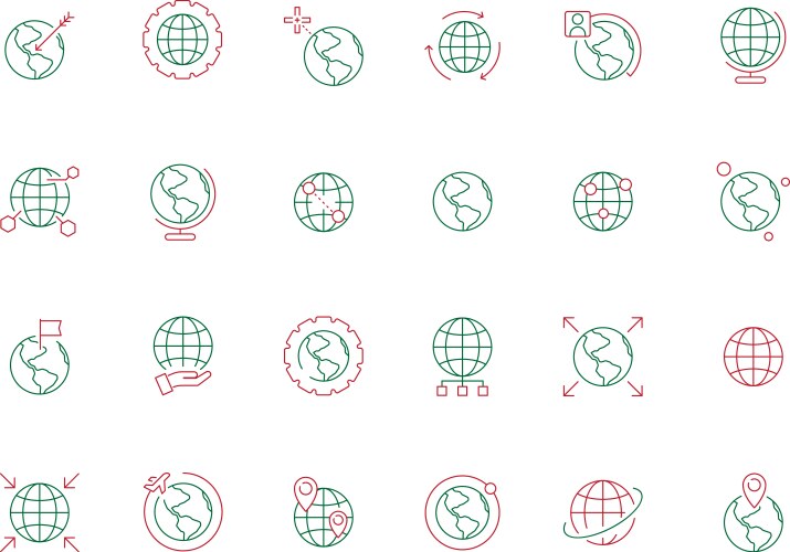 Wildlife animals on the world map Royalty Free Vector Image