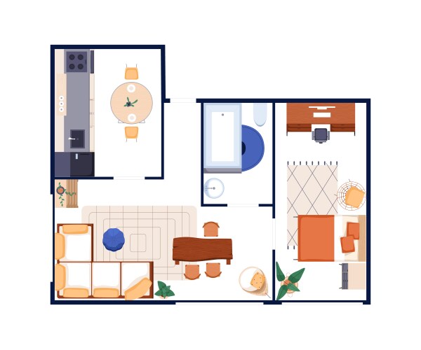 Cartoon House Plan View Vector Images (over 1,300)