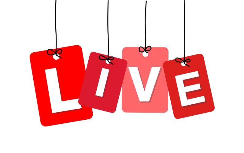 Live music lettering Royalty Free Vector Image