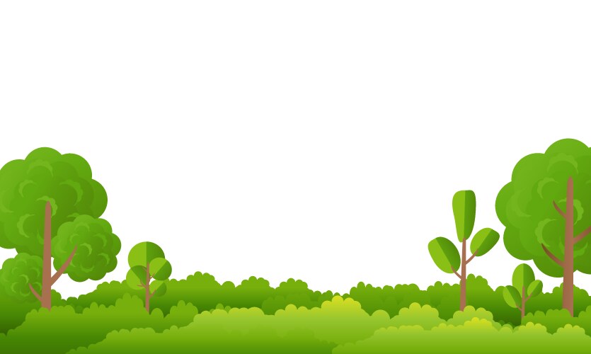 Border template with green tree Royalty Free Vector Image