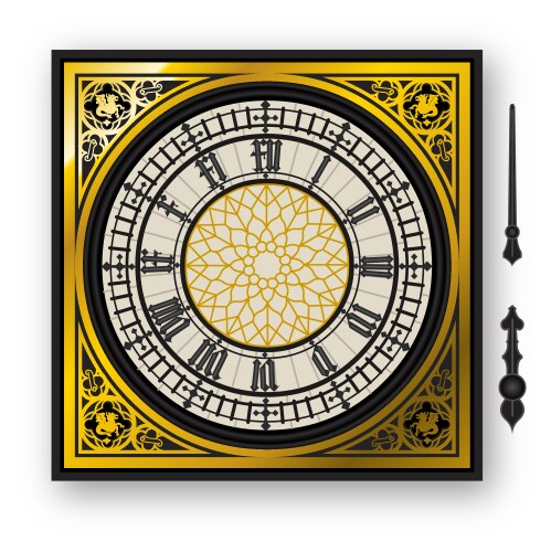 Victorian Clock Quadrant Royalty Free Vector Image