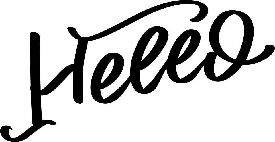 Hello lettering design Royalty Free Vector Image