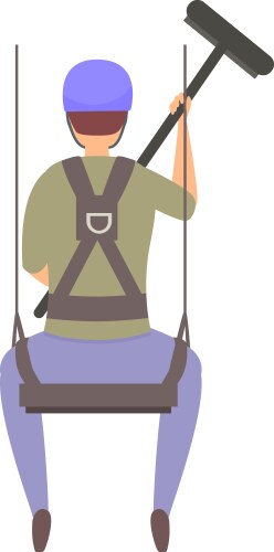 Industrial climber working at height wearing Vector Image