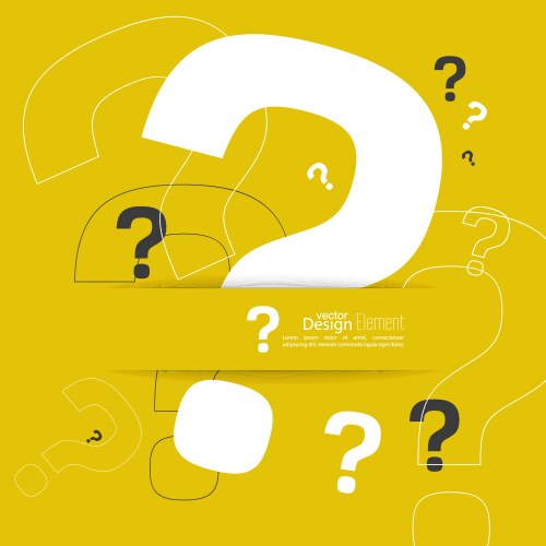 Orange question mark background with text space Vector Image