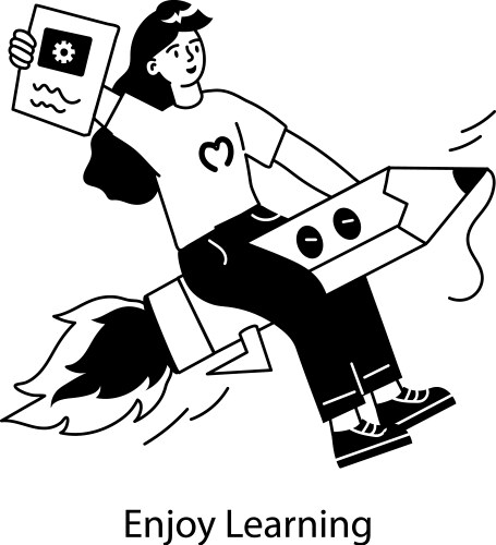 Enjoy learning Royalty Free Vector Image - VectorStock