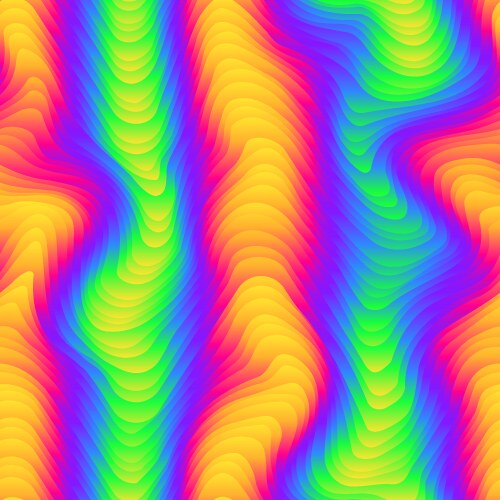 Rainbow colors wavy lines Royalty Free Vector Image