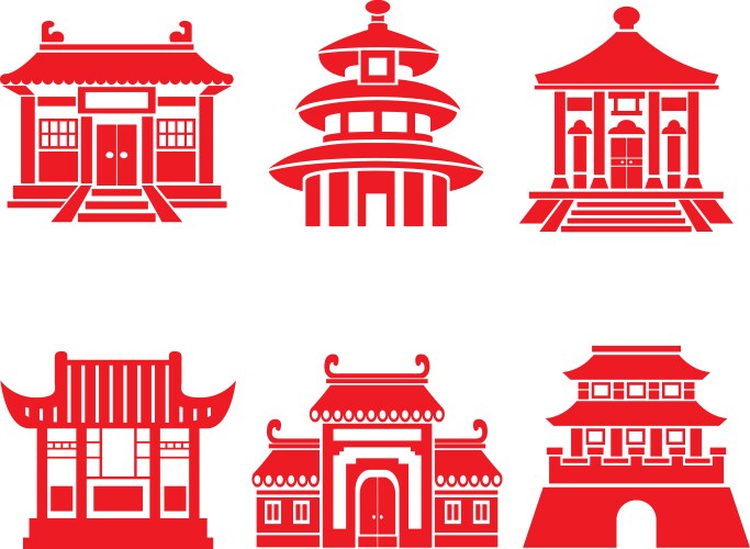 Double happiness chinese paper cut Royalty Free Vector Image