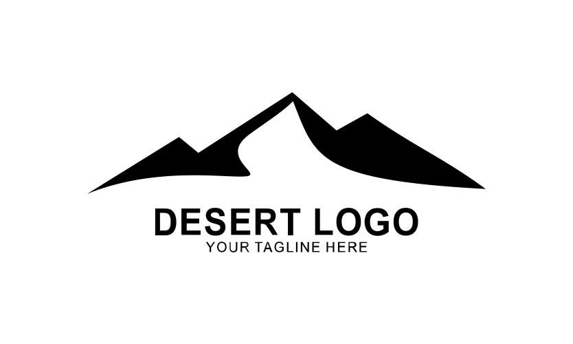 Desert logo design template Royalty Free Vector Image