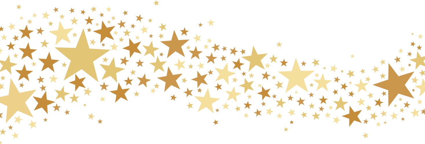 Gold star header flat festive background clip Vector Image