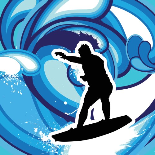 Surfing Royalty Free Vector Image - VectorStock