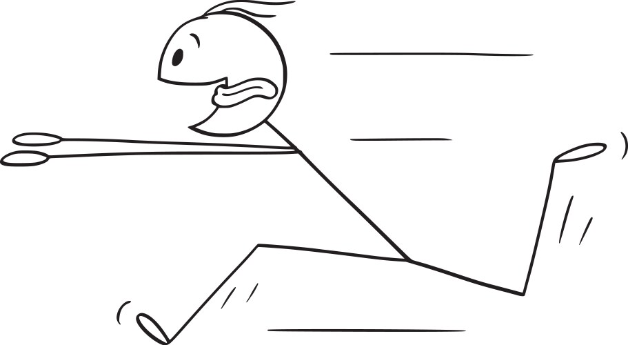 Cartoon Fast Running Vector Images (over 10,000)