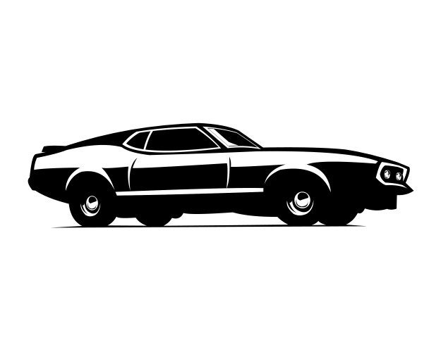 Ford mustang mach car logo Royalty Free Vector Image